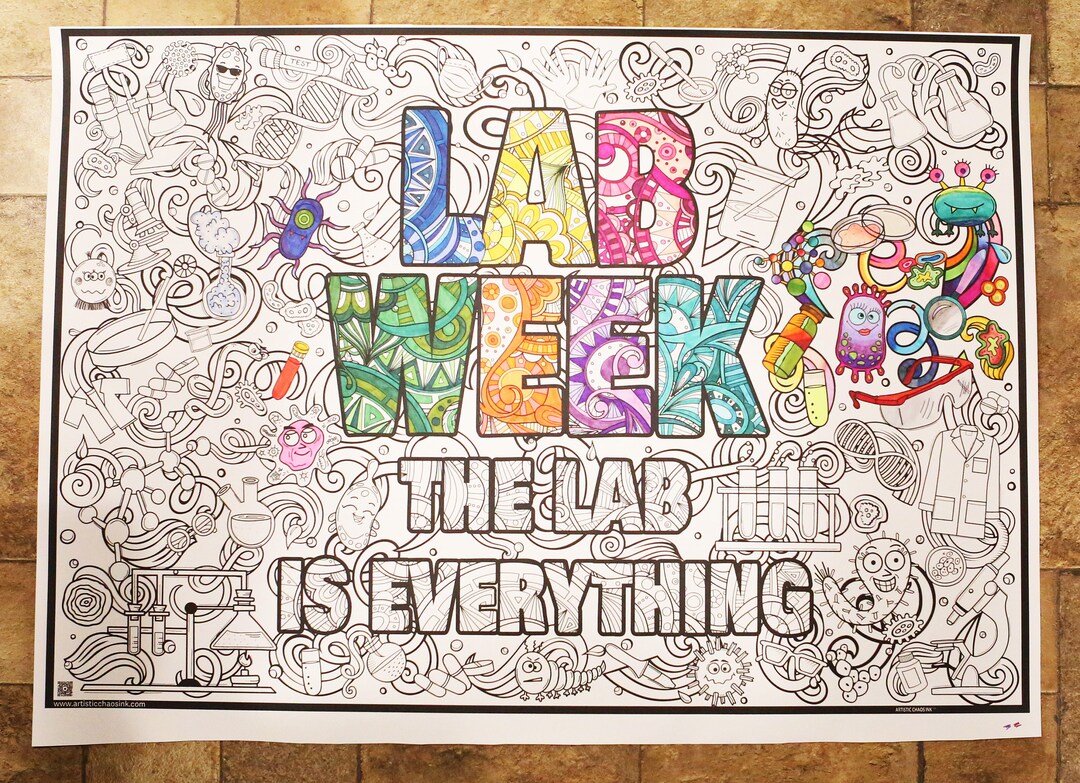 Lab Week 2024 Coloring Page, Giant Coloring Sheet for Lab Week, Lab ...