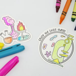 LAB Week "u Color" Sticker Stack, Laboratory Sticker Pack, Color Me Lab ...
