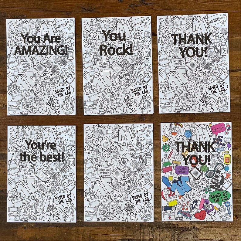 Lab Week Printable Cards Blank Lab Week Cards Thank You Card Saved by ...