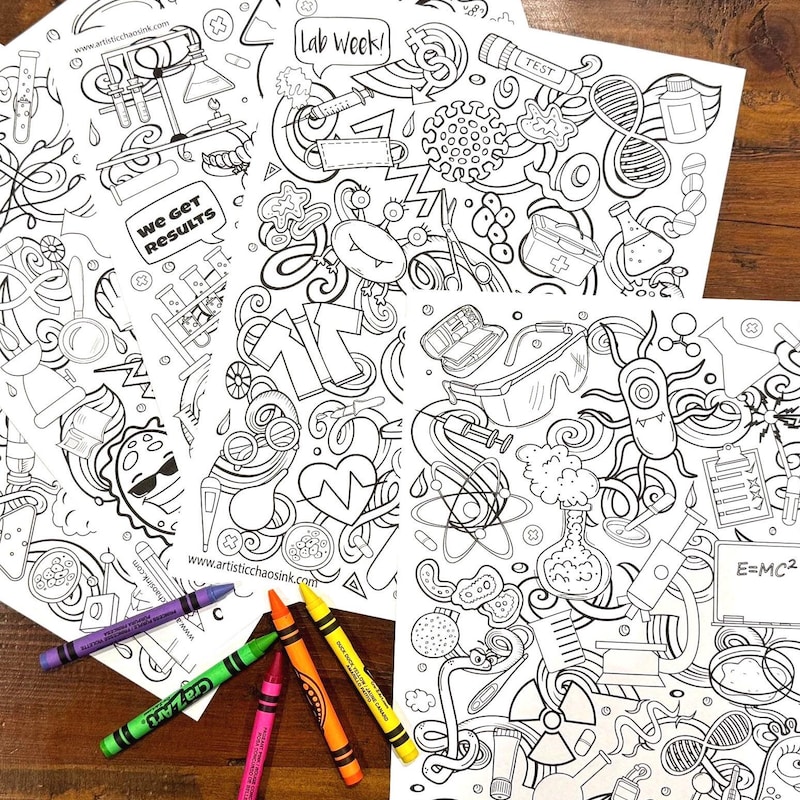 Lab Week 2025 Coloring Pages - Etsy