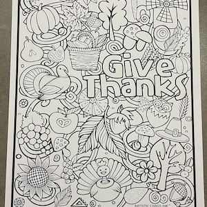 Thanksgiving Coloring Page! Friendsgiving Coloring, Placemat Coloring ...