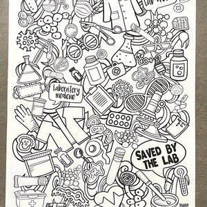 Lab Week 2024 Coloring Page | Medical Coloring Page | Hospital Coloring ...