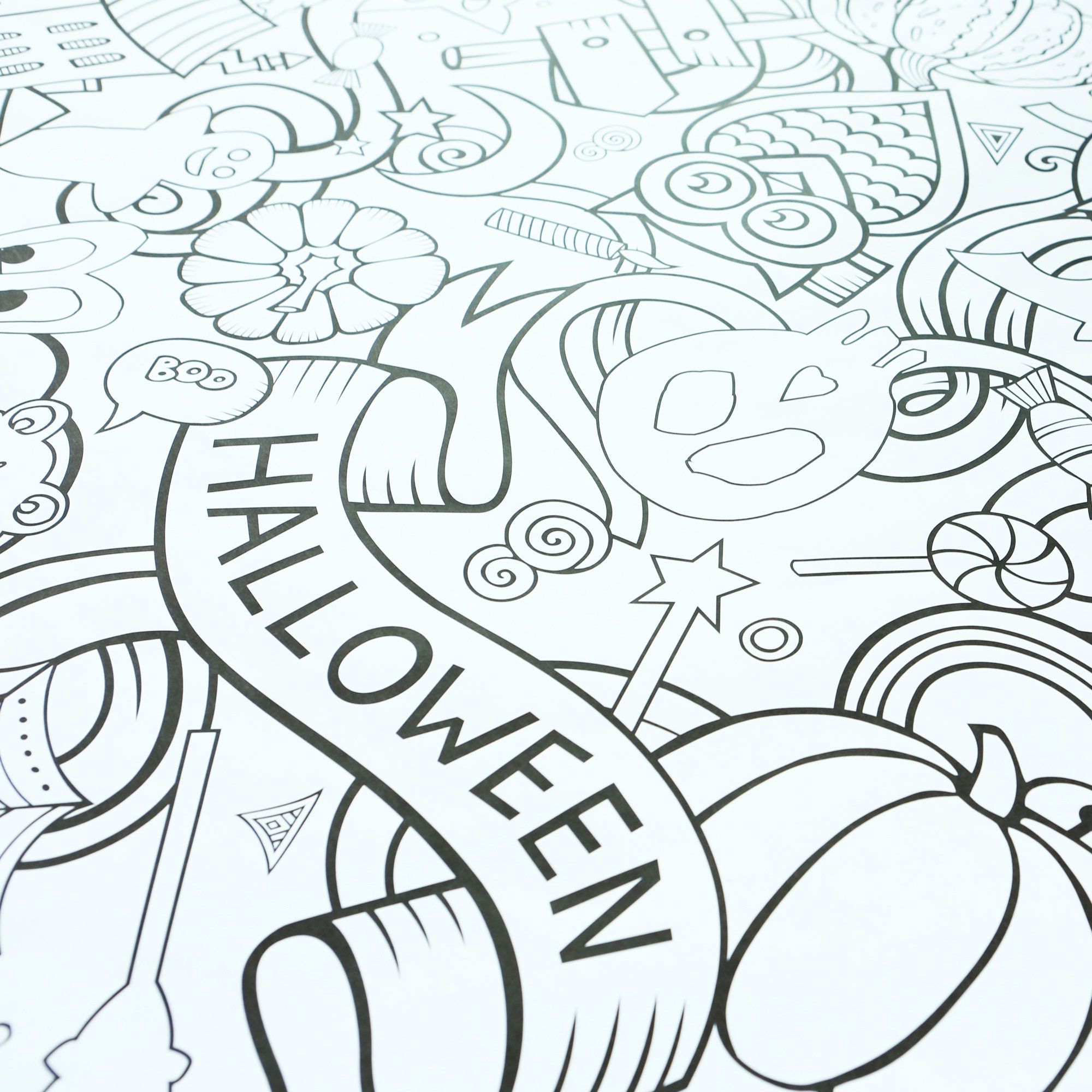 Printable Halloween Hooligans Coloring Table Runner - Etsy