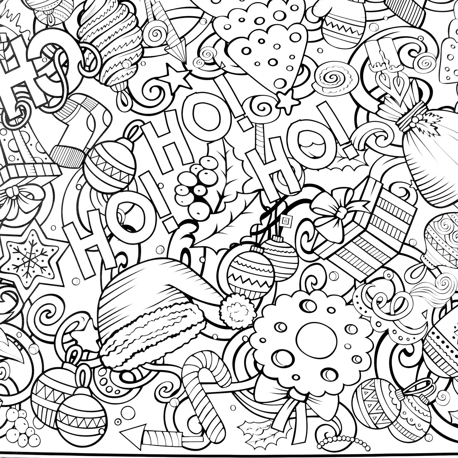 Printable Christmas Joy Coloring Table Runner Downloadable - Etsy