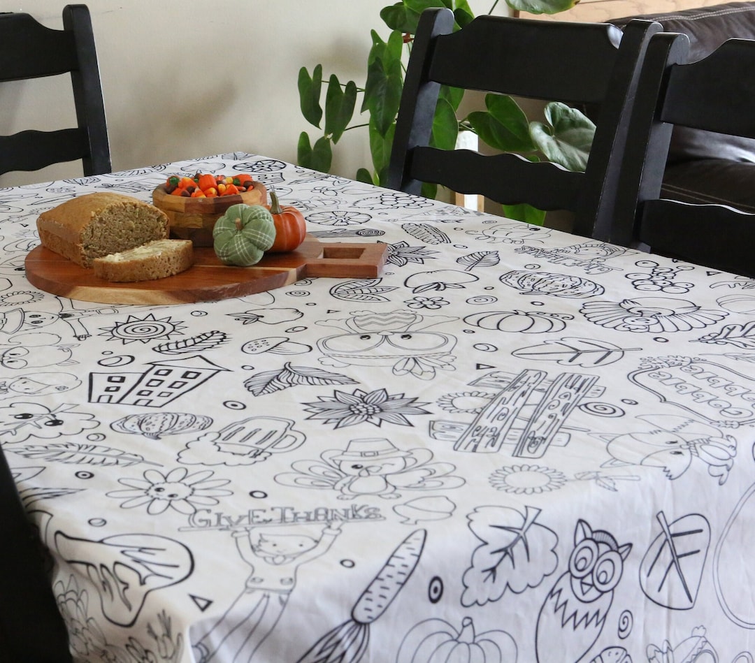 Washable Fabric Coloring Tablecloth, Montessori Coloring Mat, Reusable ...