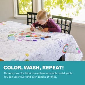 Fantasy Magical Washable Coloring Cloth Tablecloth Kid Table Cloth ...