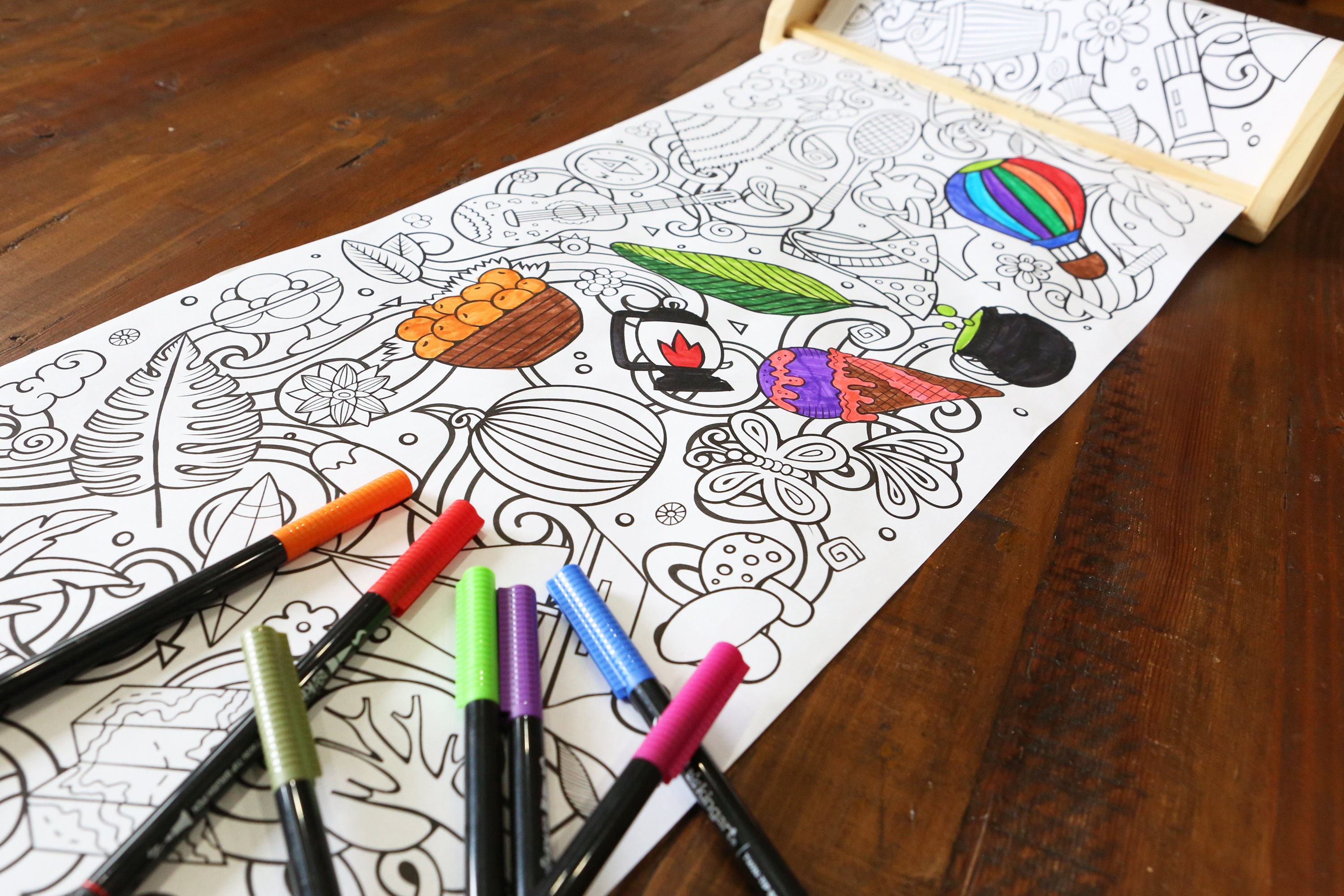 COLORING ROLL–SUMMERTIME--18 Feet by 12 Inches. Yards of Fun for Kids ...