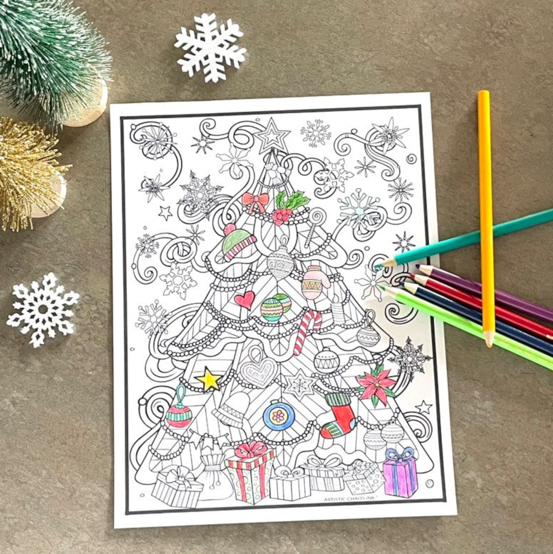 Christmas Countdown Fun Coloring Page! Christmas Party Coloring ...
