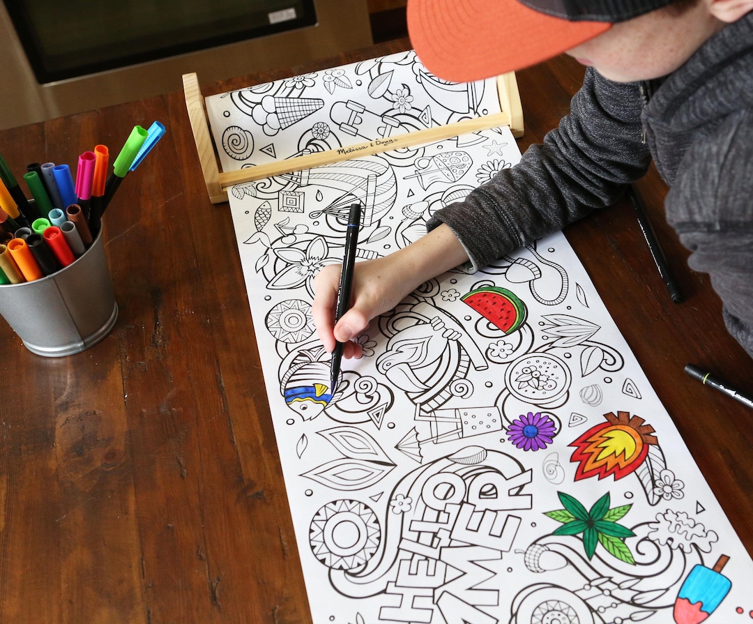 Summertime Coloring Roll. the Perfect Summer or Anytime Activity. 12" X ...