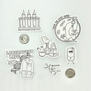 LAB Week "u Color" Sticker Stack, Laboratory Sticker Pack, Color Me Lab ...