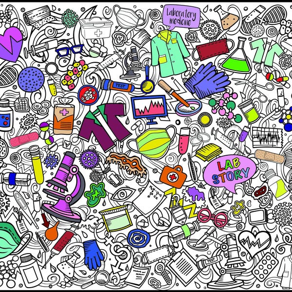Lab Week Coloring Poster - Etsy