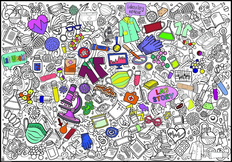 LAB STORY 2026 Coloring Poster LAB Week 2026 Medical Laboratory ...