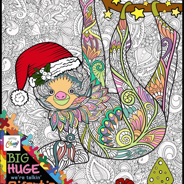 Sloth Coloring Pages - Etsy