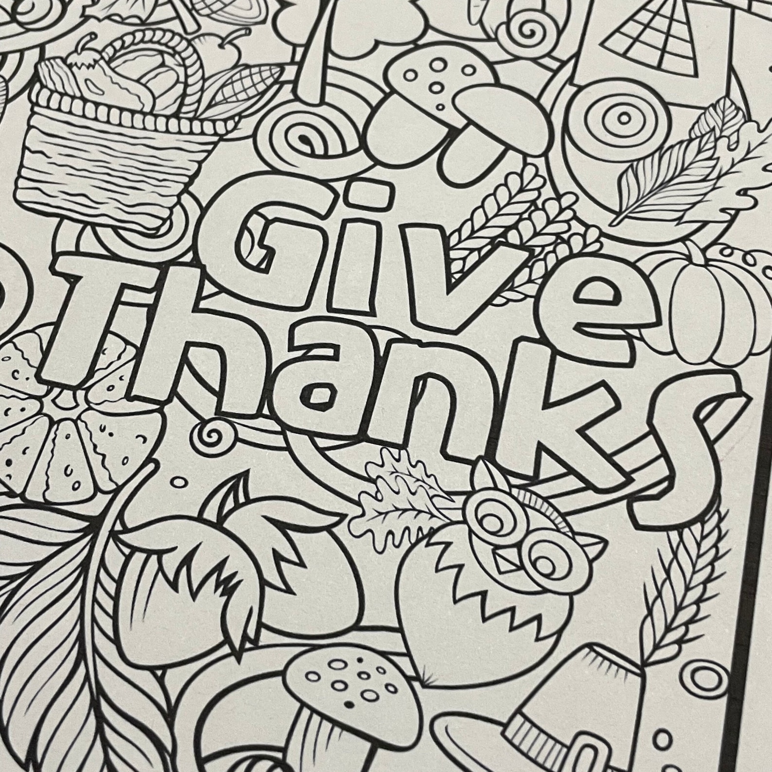 Thanksgiving Coloring Page Friendsgiving Coloring, Placemat Coloring ...