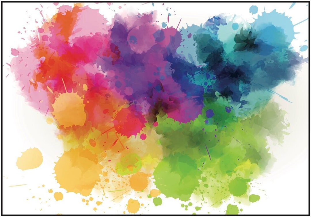 Splat Reverse Coloring Poster Doodling Coloring Mat Backward Coloring ...