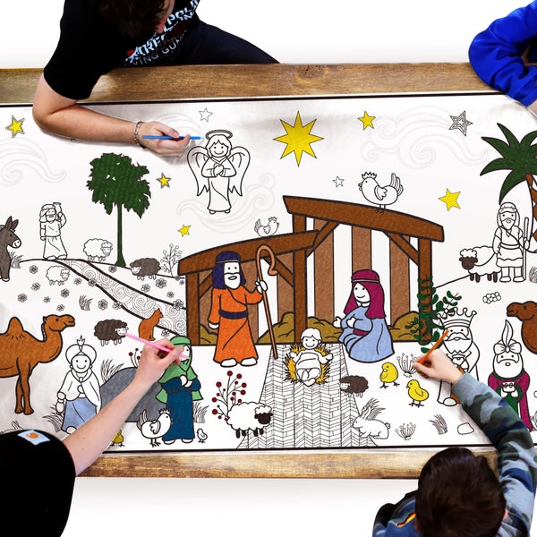 Giant Coloring Page Christmas - Etsy