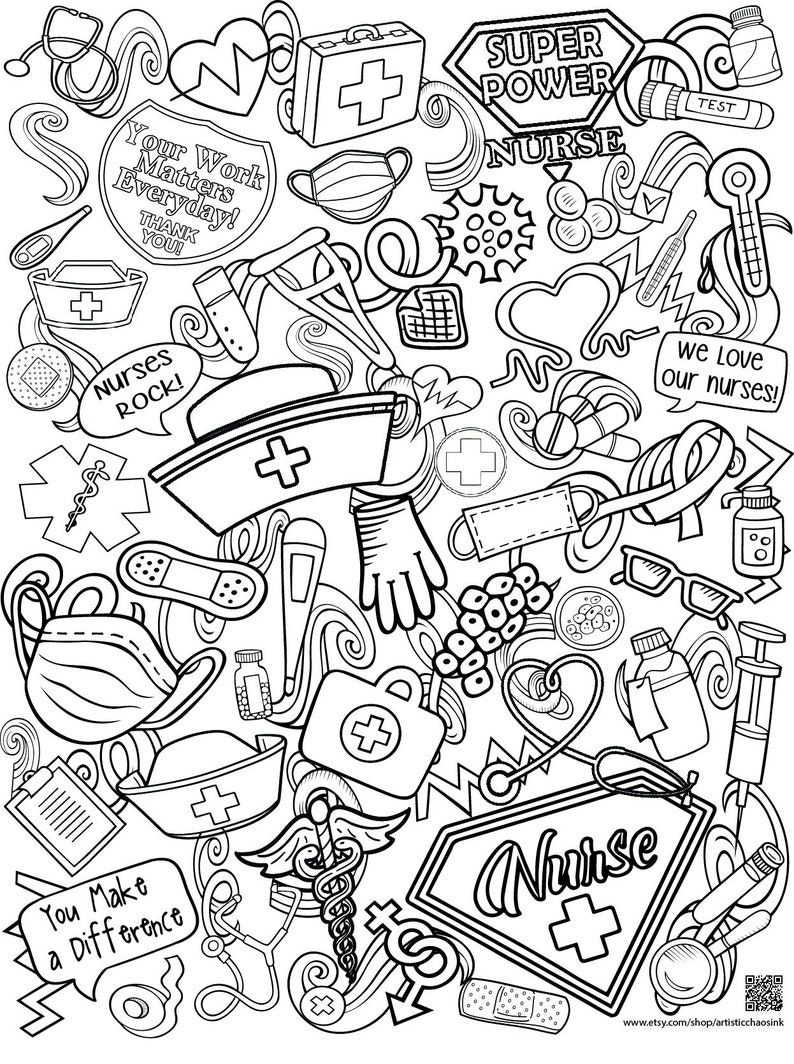Nurses Week 2024, Nurses Week Printable, Nurses Week Coloring Page, You ...