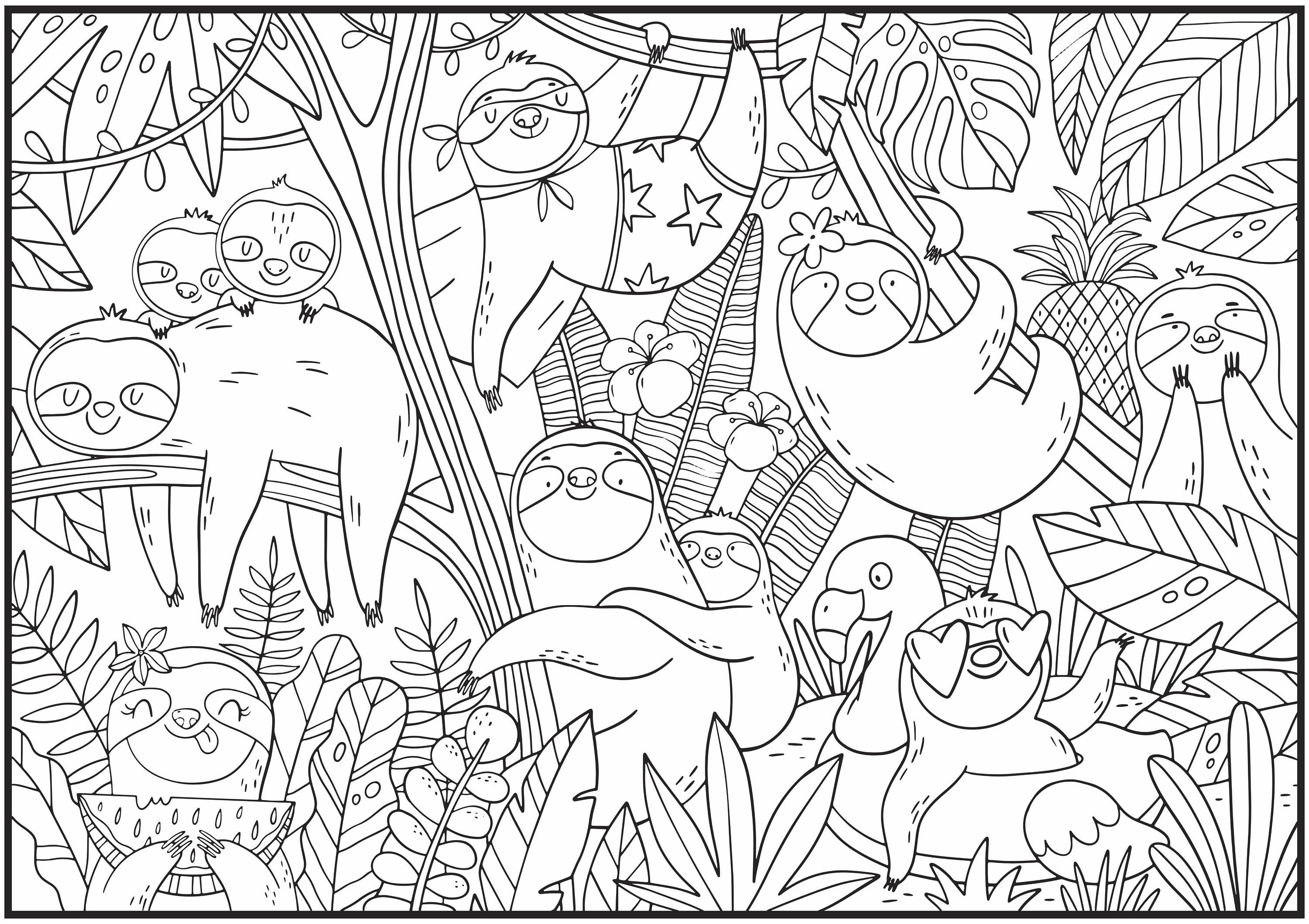 Rainforest Coloring Page