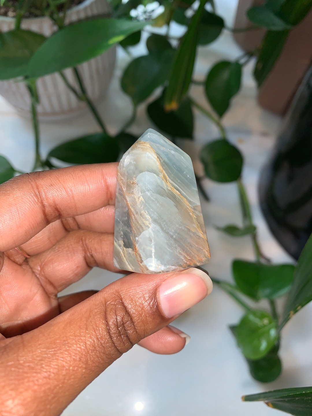 Blue Sky Onyx Tower Crystal Tower Stones and Crystals Mini Stones ...