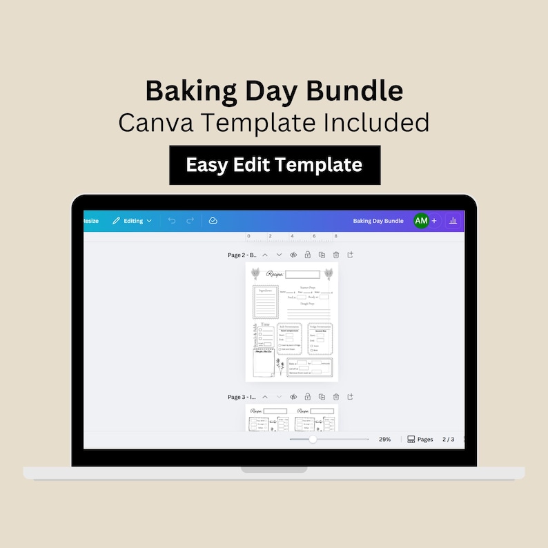 Sourdough Planner Digital Download With Starter Log and Baking Schedule ...