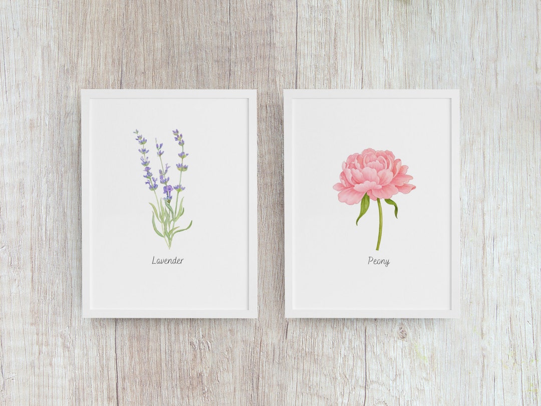 Dainty Flowers Digital Printable Download, Wall Art, Flower Decor ...