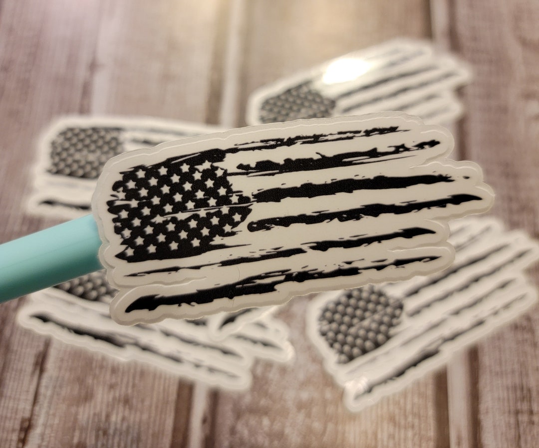 Distressed Flag Sticker, Flag Sticker, Patriotic - Etsy
