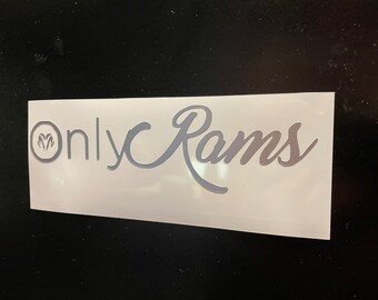 Only Rams Decal - Etsy