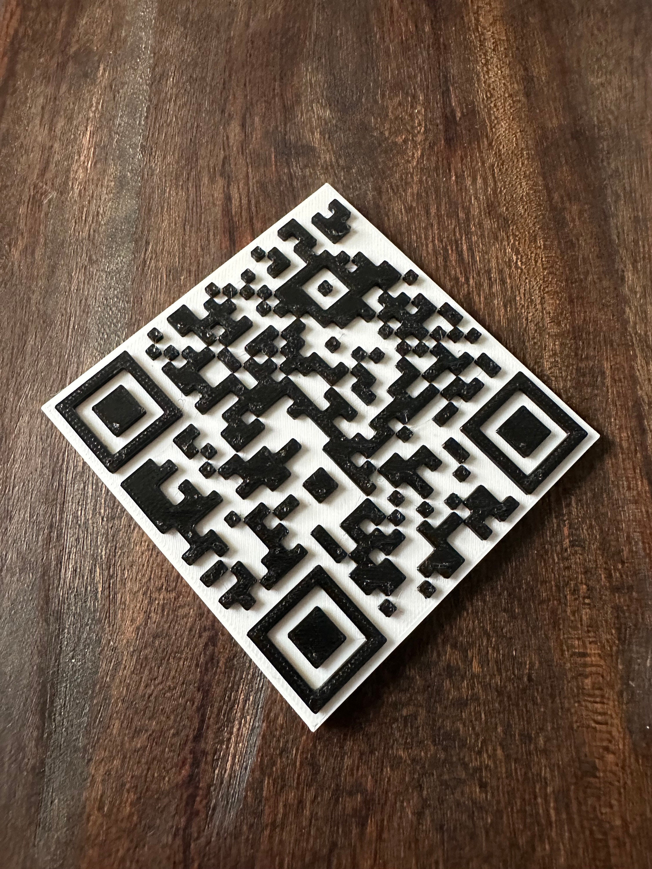 Custom 3D Printed QR Code Keychain With NFC Chip - Etsy