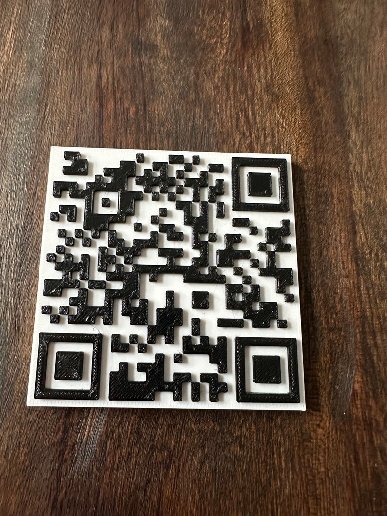 Custom 3D Printed QR Code Keychain With NFC Chip - Etsy
