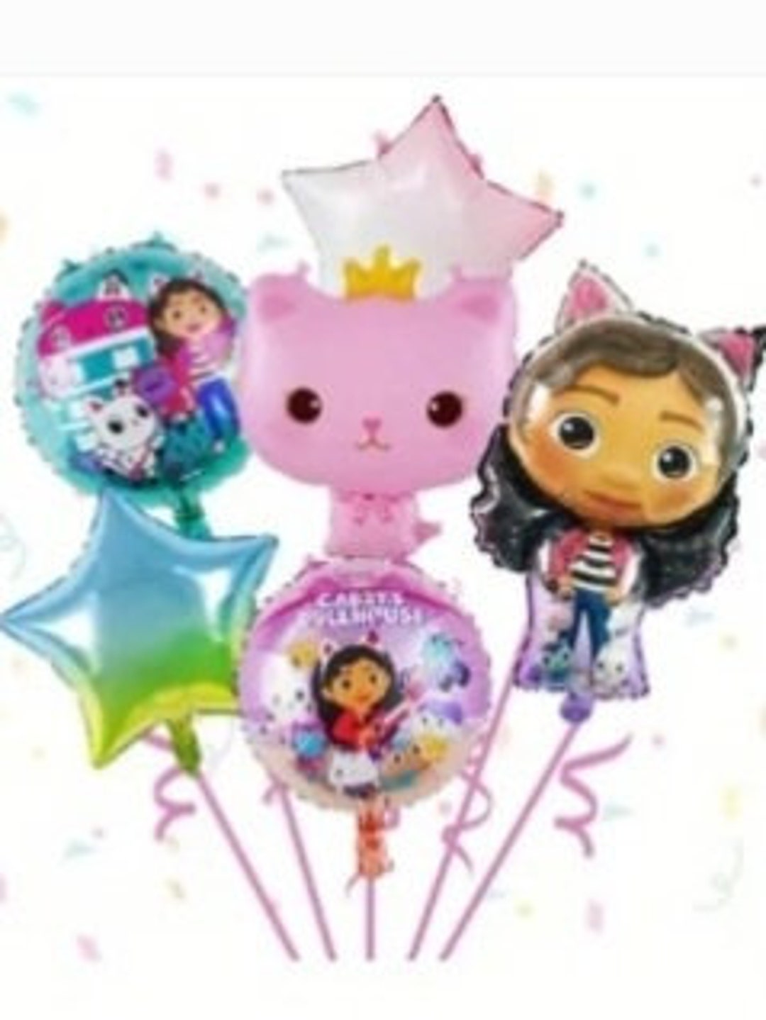6pc Set Gabbys Dollhouse Balloons Party Supplies Decor Etsy Canada