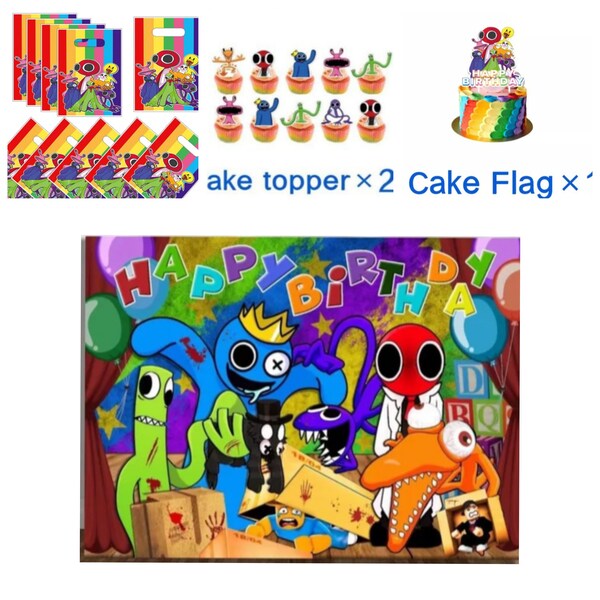 Rainbow Friends Cake - Etsy