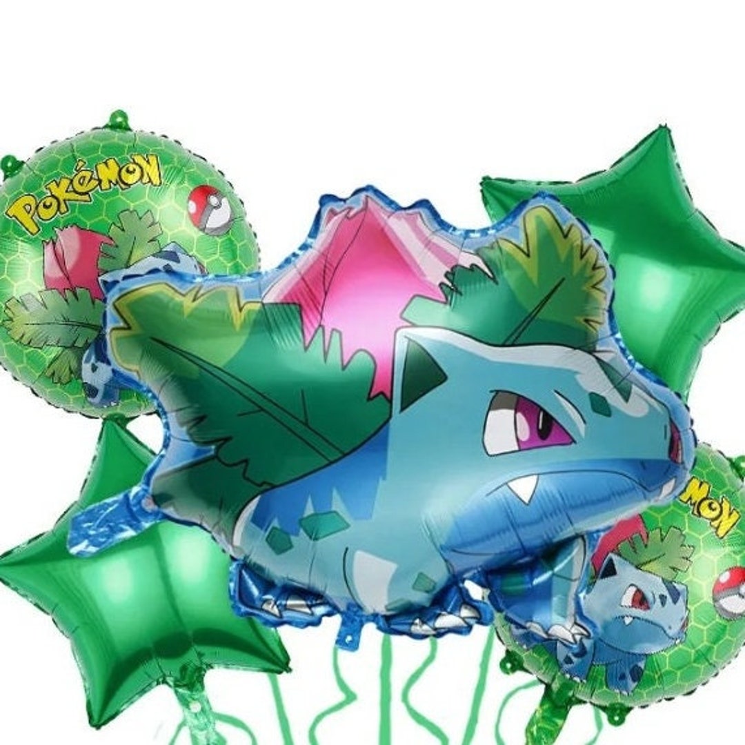 5pc Pokemon Balloons Party Supplies Decor Bulbasaur Balloons - Etsy