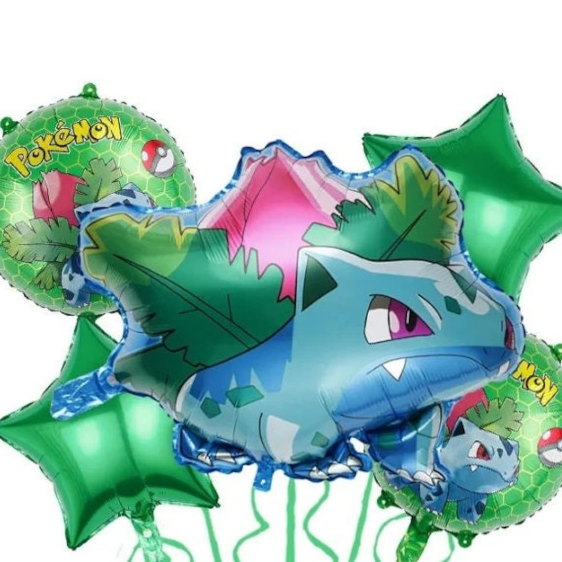 5pc Pokemon Balloons Party Supplies Decor Bulbasaur Balloons - Etsy