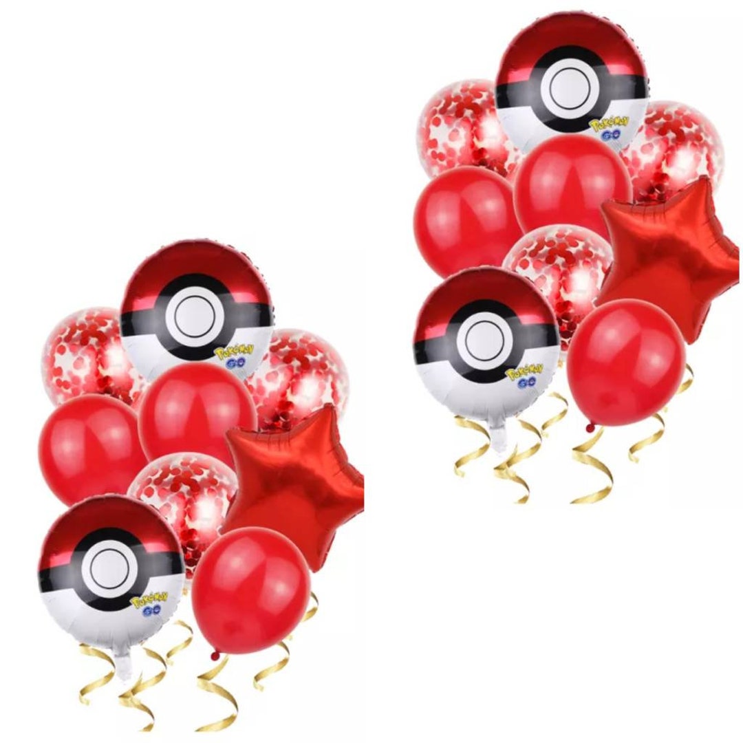 18pc Set Double Sided Pokemon Balloons Party Supplies Decor - Etsy