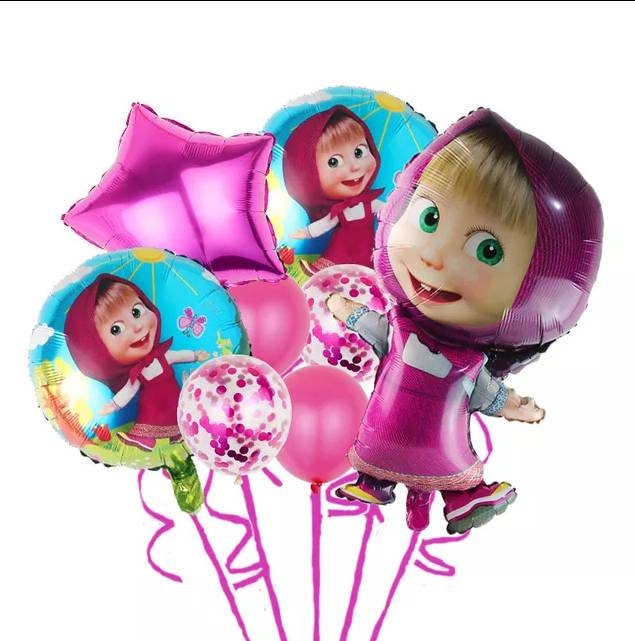 8PC Set MASHA and Bear Balloons Party Supplies Decor Large - Etsy