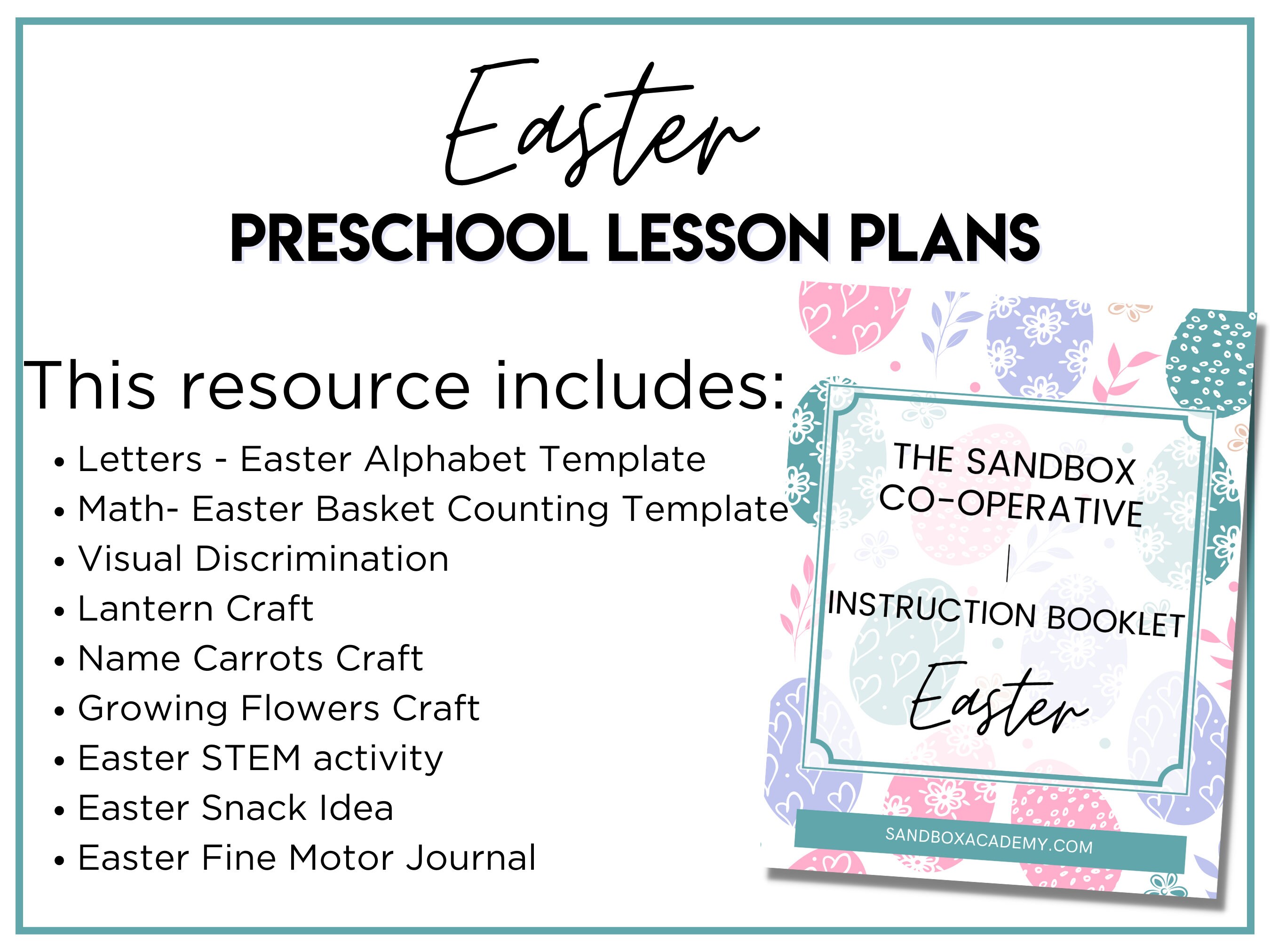 Easter Preschool Printable Preschool Activity Unit Digital Download ...