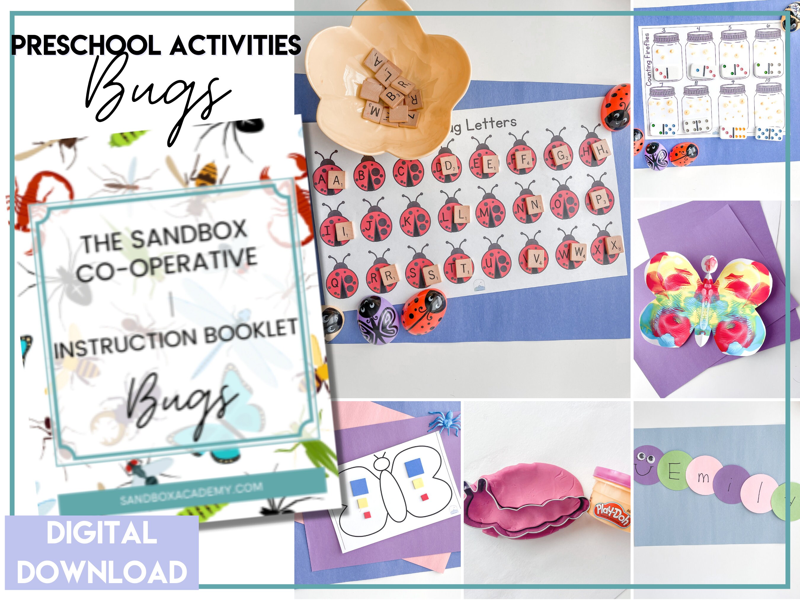 Bugs & Insects Preschool Printable | Preschool Activity Unit | Digital ...