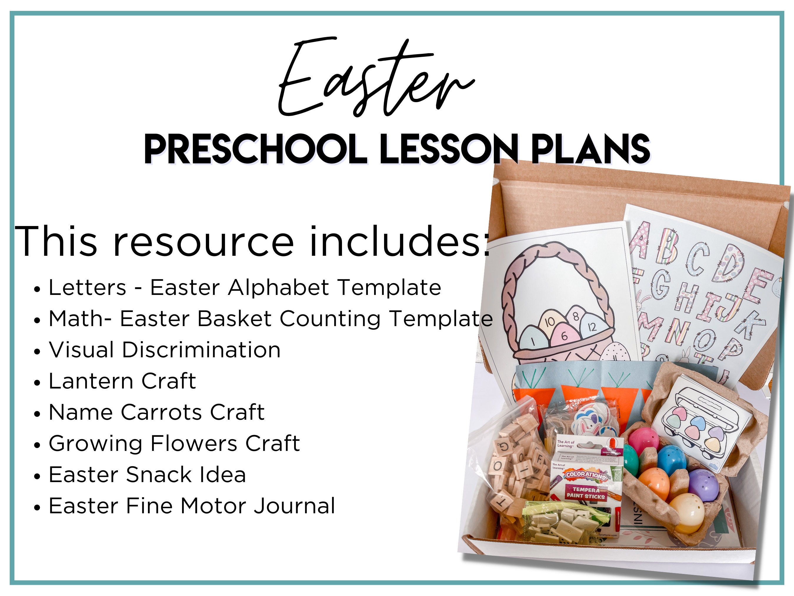 Easter Preschool Printable | Preschool Activity Unit | Digital Download ...