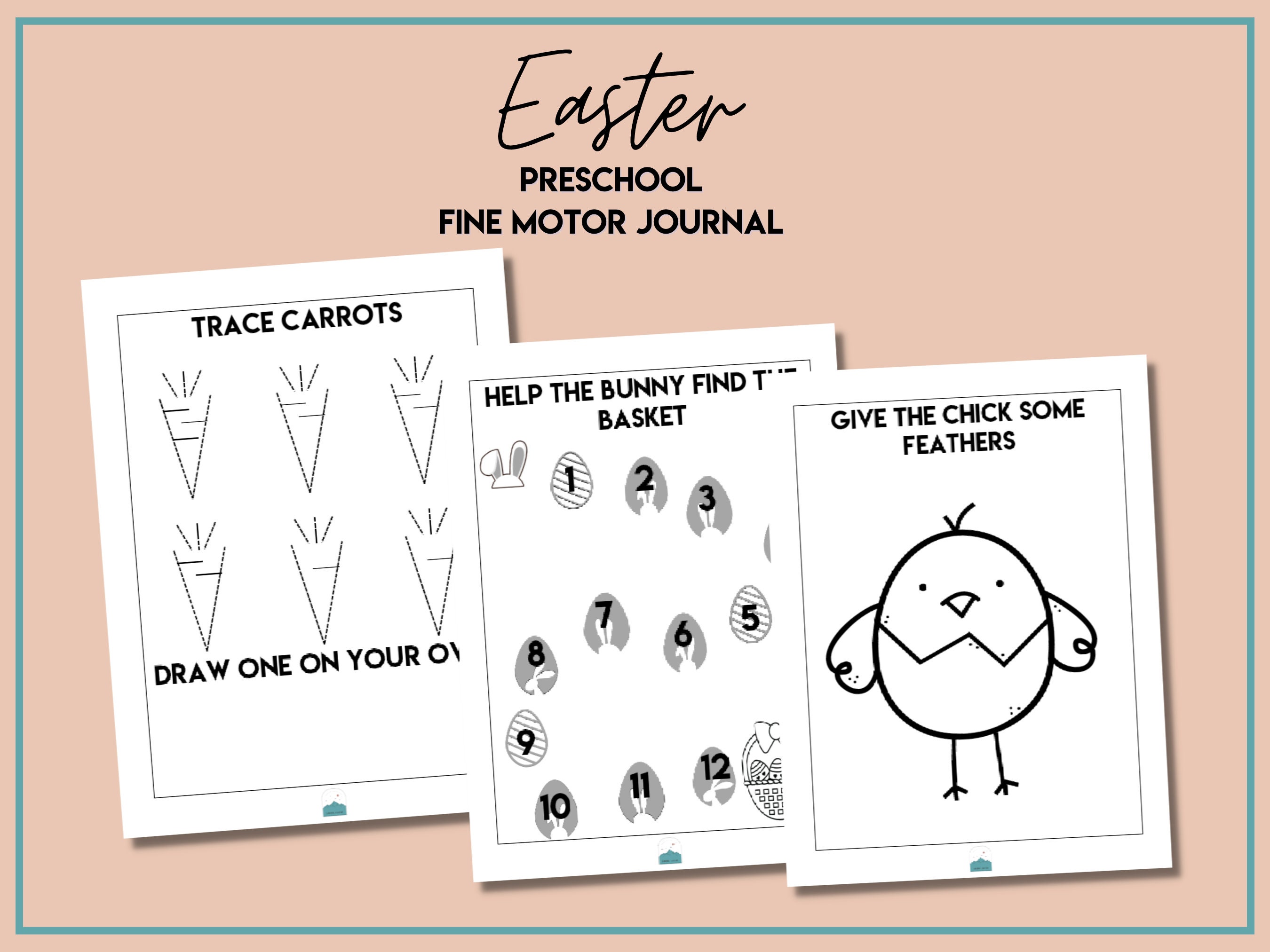 Easter Preschool Printable Preschool Fine Motor Journal Digital ...