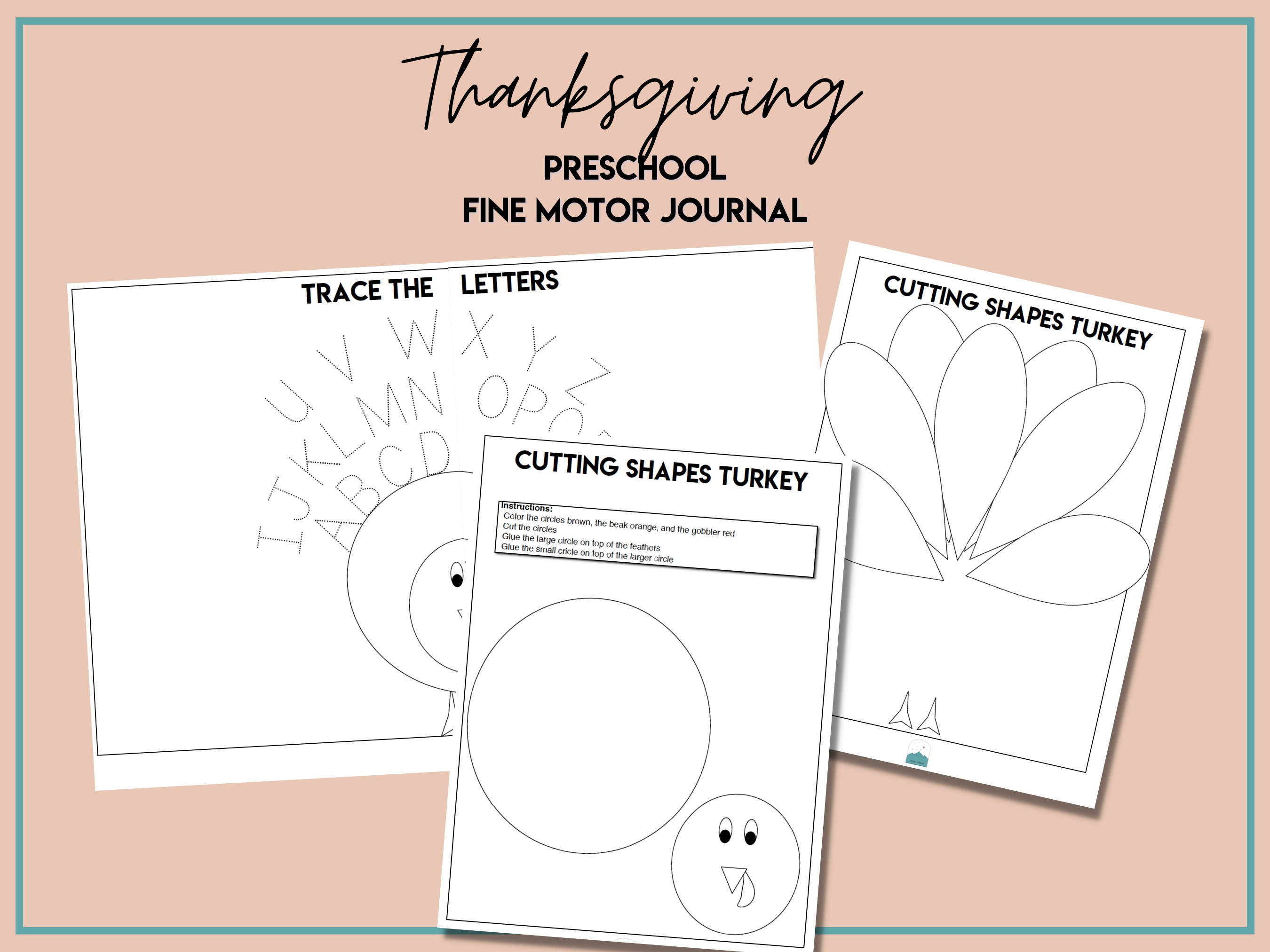 Thanksgiving Preschool Printable | Preschool Fine Motor Journal ...