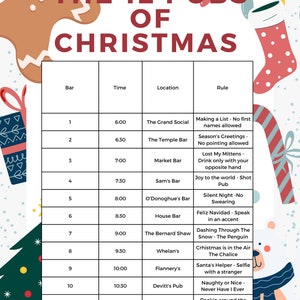 Custom 12 Pubs of Christmas Pub Crawl Invitation & Template - Etsy