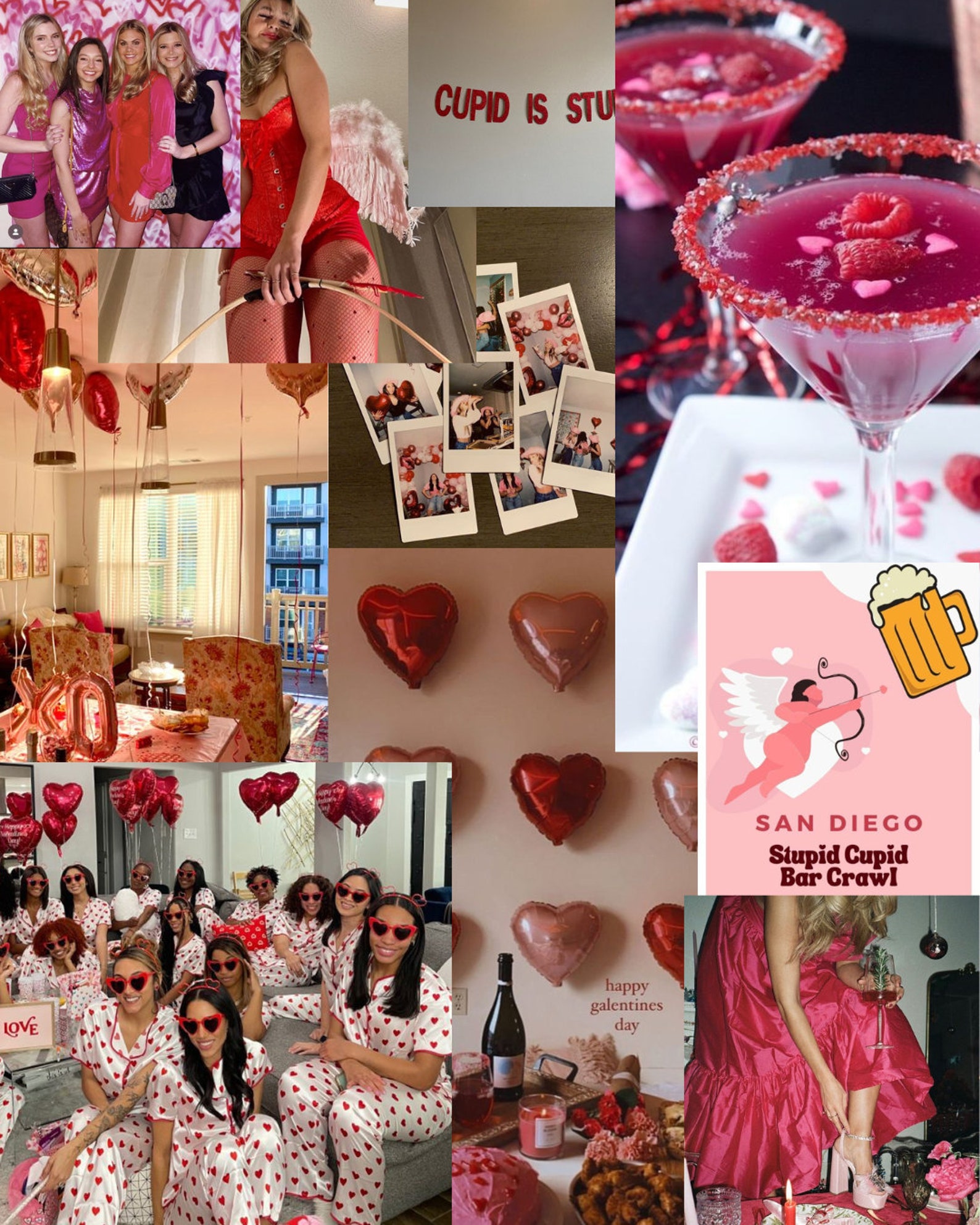 Galentine's Day, Valentine's Bar Crawl Invitation Template, Cupid Crawl ...
