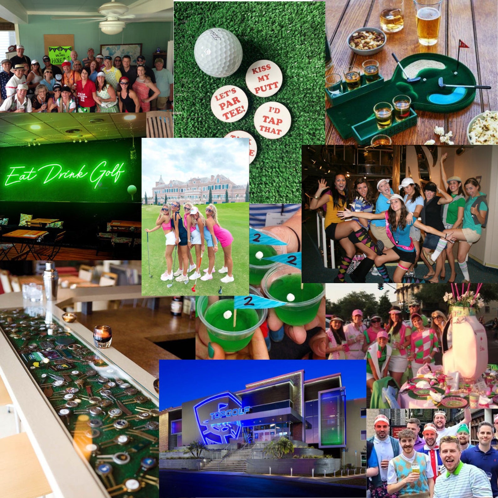 Bar Golf Crawl Scorecard | Editable Canva Templates | Printable Bar ...