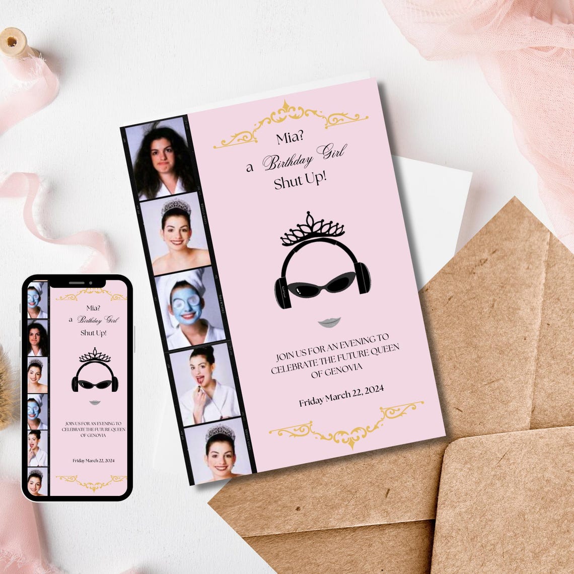 Princess Diaries Birthday Invitation: Genovia Theme (digital File) - Etsy