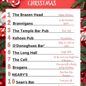 12 Pubs of Christmas Bar Crawl Badge (editable Template) - Etsy