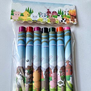 Farm Animal Crayons, Party Favor, Birthday Favors. Set of 5 Bags - Etsy
