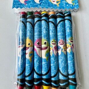Baby Shark Crayons, Party Favor, Baby Shark Birthday, Birthday Favor ...