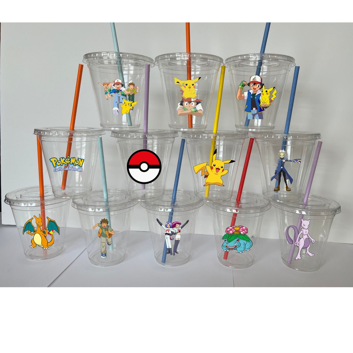 Pokemon Disposable Party Cups. Pokemon Party Favors. - Etsy