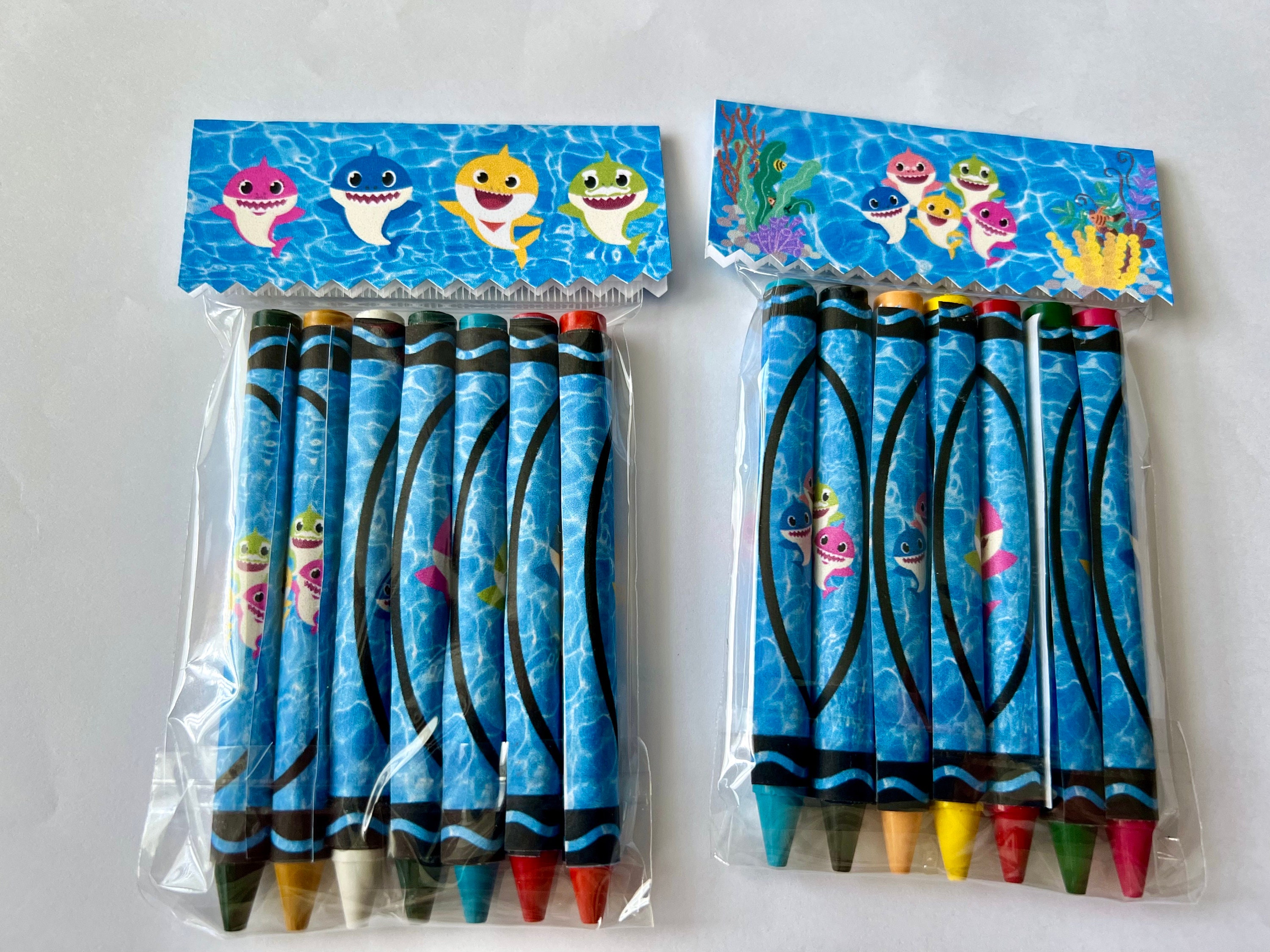 Baby Shark Crayons, Party Favor, Baby Shark Birthday, Birthday Favor ...