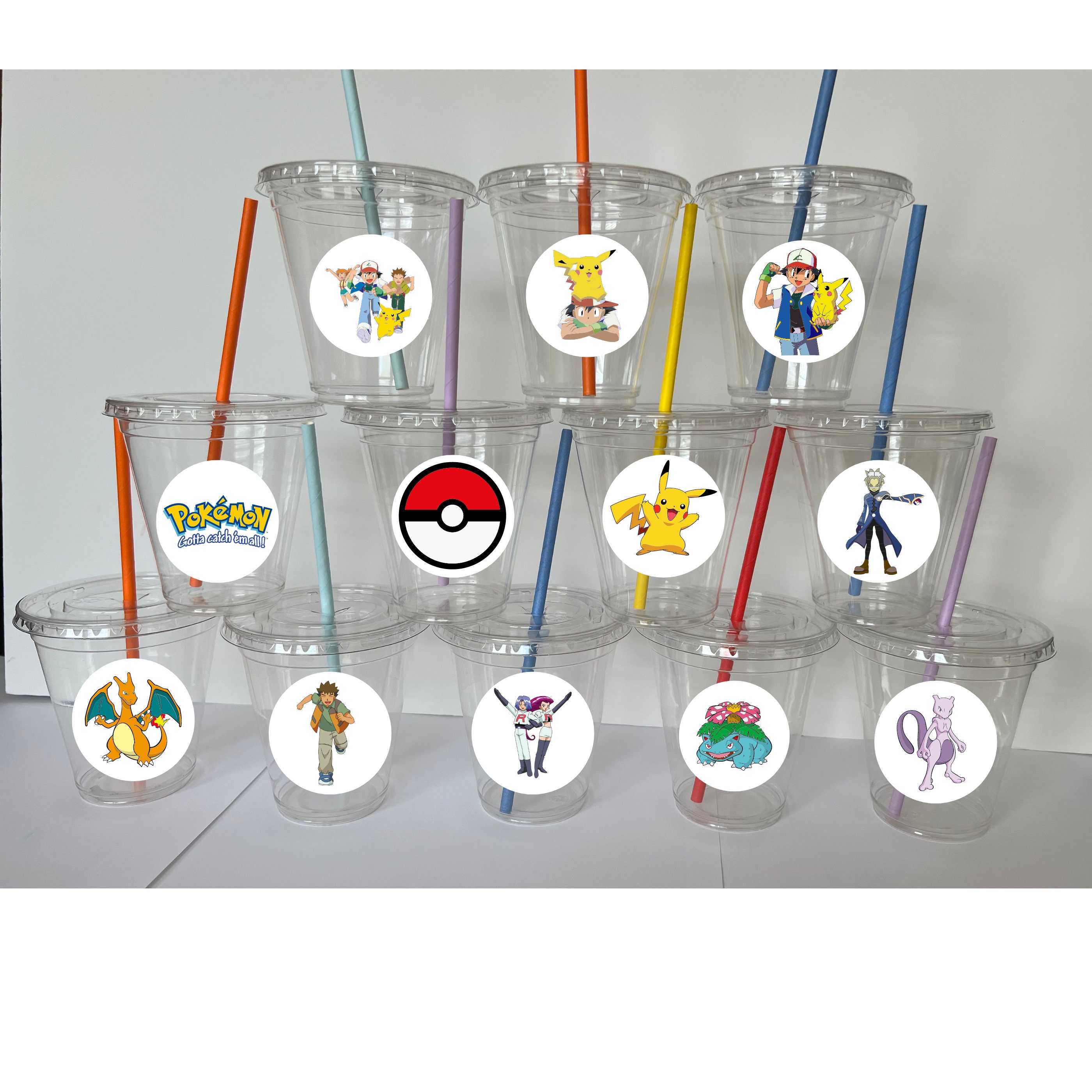 Pokemon Disposable Party Cups. Pokemon Party Favors. - Etsy